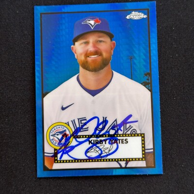 KIRBY YATES Signed Autographed 2021 Topps Chrome Platinum BLUE HYPER ...