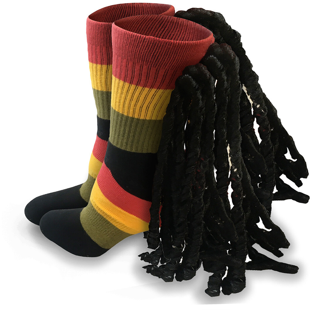 Lock Socks - Dreads for Your Feet, Mon - Dreadlock Socks - Fun Rasta ...