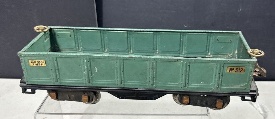 PRE WAR TWO LIONEL #511 & One 512 Gondola cars WITH WOOD LOAD STANDARD ...