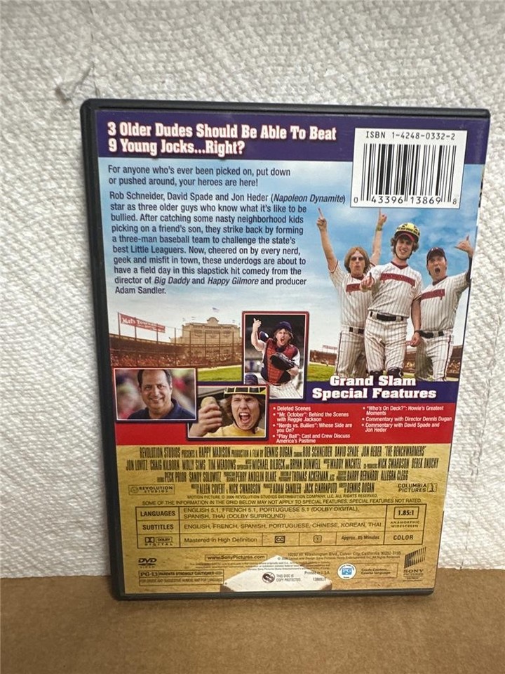 The Benchwarmers (DVD, 2006) David Spade, Jon Heder, Rob Schneider ...