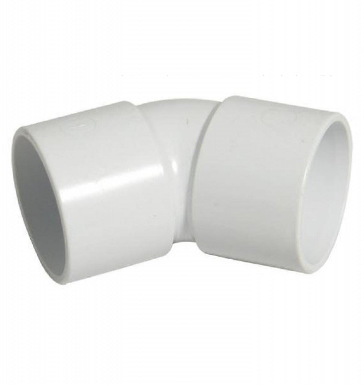 Solvent Weld White 32mm (36mm) Waste Pipe 45 Degree Bend - FREE 1 Day ...