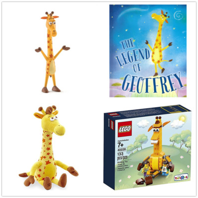 Schleich Geoffrey Giraffe Plush Stuffed Lego 40228 Art Book Toys R Us ...