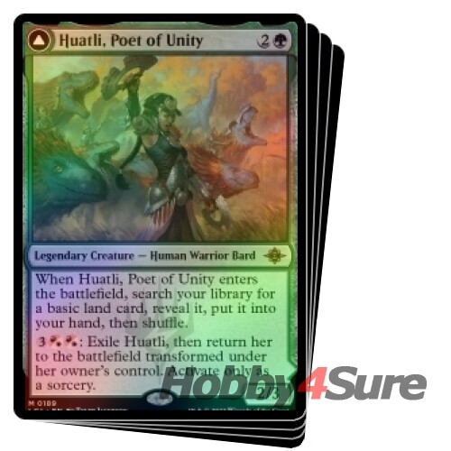 Foil Huatli, Poet Of Unity X4 M/NM Magic MTG The Lost Caverns Of Ixalan ...