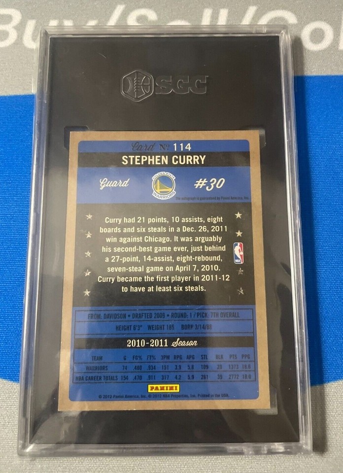 2011-12 Panini Past & Present Stephen Curry Auto SGC 10/9 | eBay