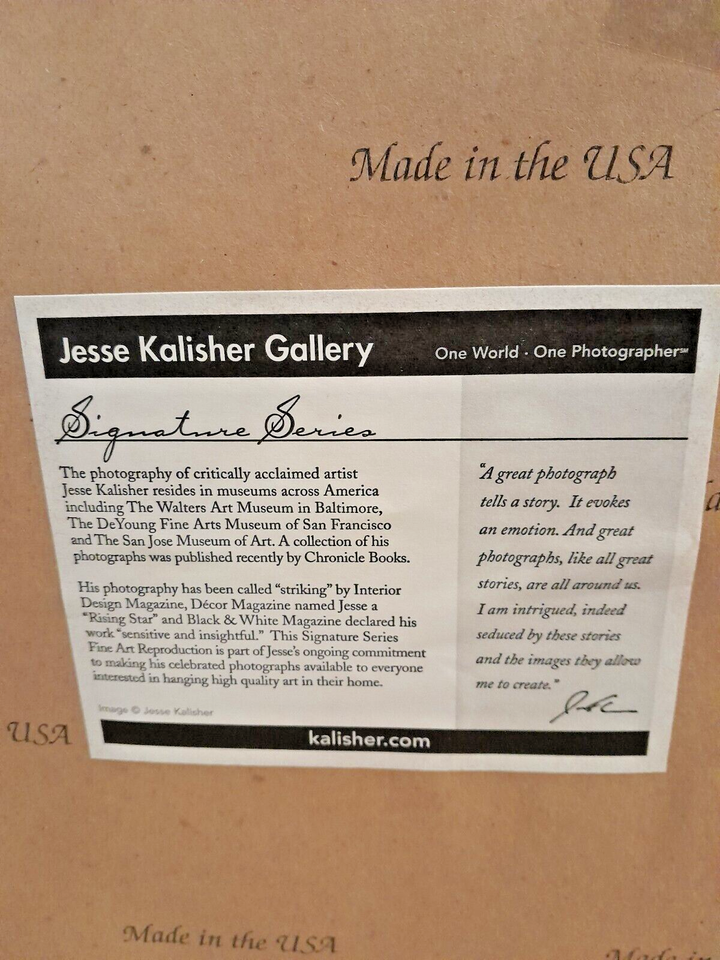 Jesse Kalisher Art Photography B+W framed, signed The Brooklyn Bridge ...