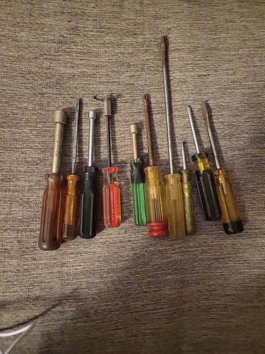 Lot Of 10 Vtg Screwdriver Nut Driver Lot Stanley Fuller Quick-Wedge USA | eBay