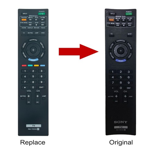 RM-YD034 Replace Remote Control Fit for Sony Bravia TV KDL-32EX500 KDL-40EX500 | eBay
