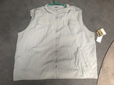 5XB MensColumbia Mens Vest Full Zip Fossil Size 5XB Zip Pockets | eBay