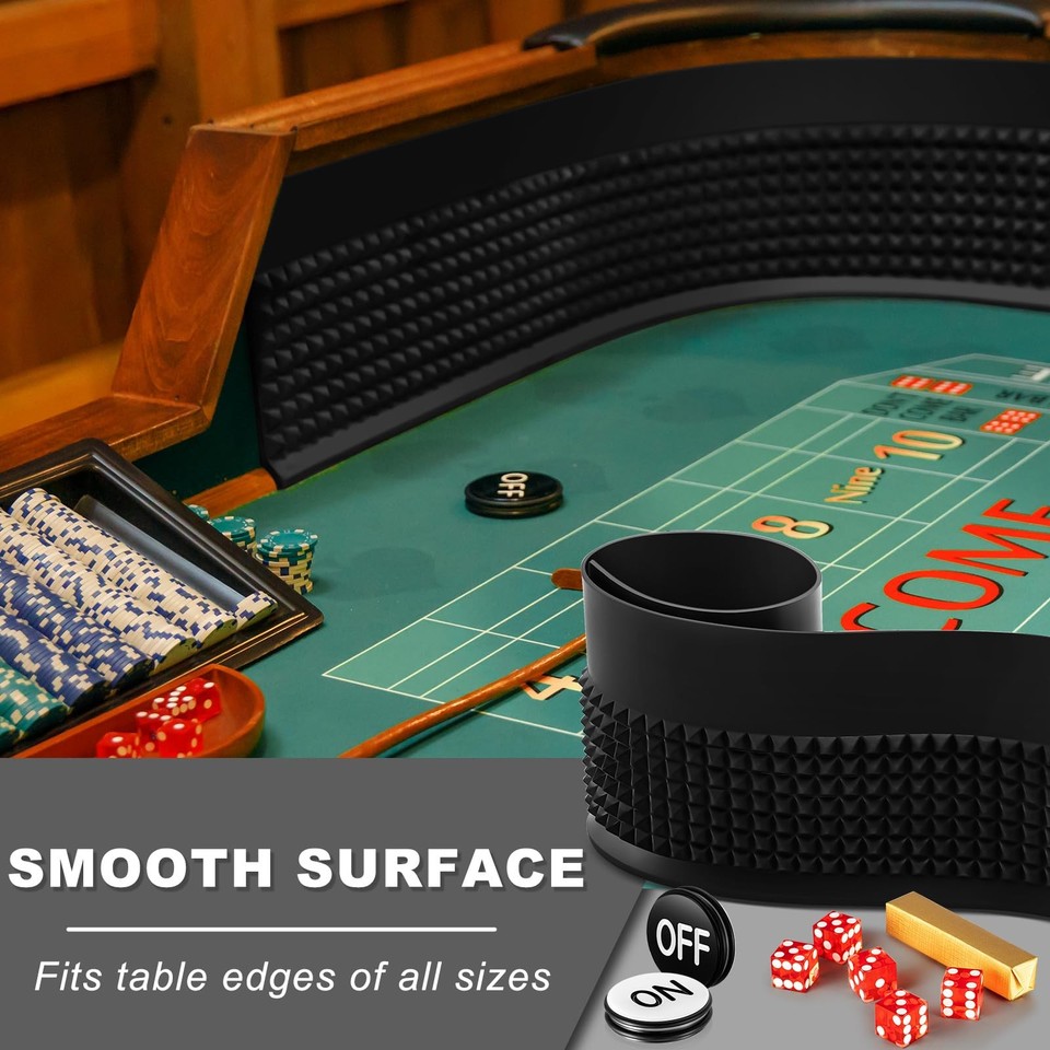 Craps Tabletop Game Set, Includes 48"x11" Rubber Craps Diamond Pyramid ...