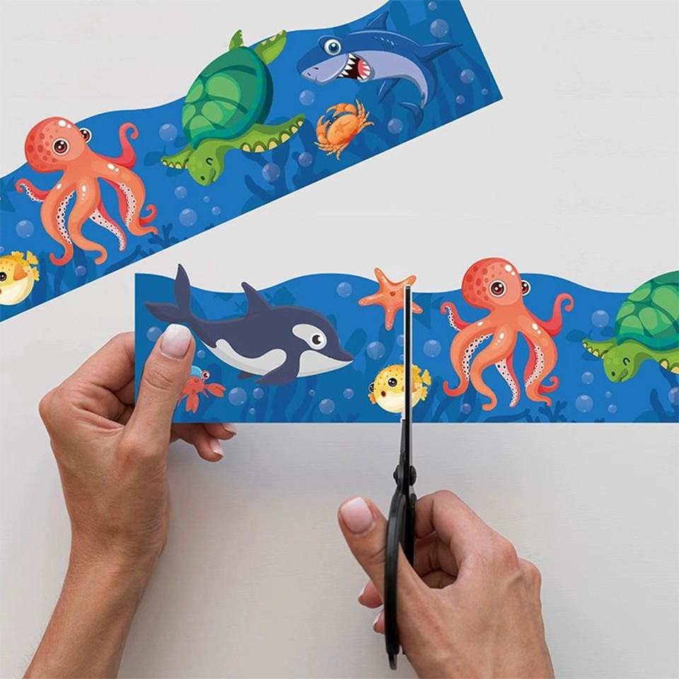1 Roll Borders Stickers, Ocean Animal Board Borders, for Decorate ...