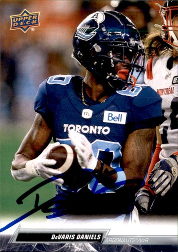 DaVaris Daniels Signed 2023 Upper Deck CFL Football card Toronto ...