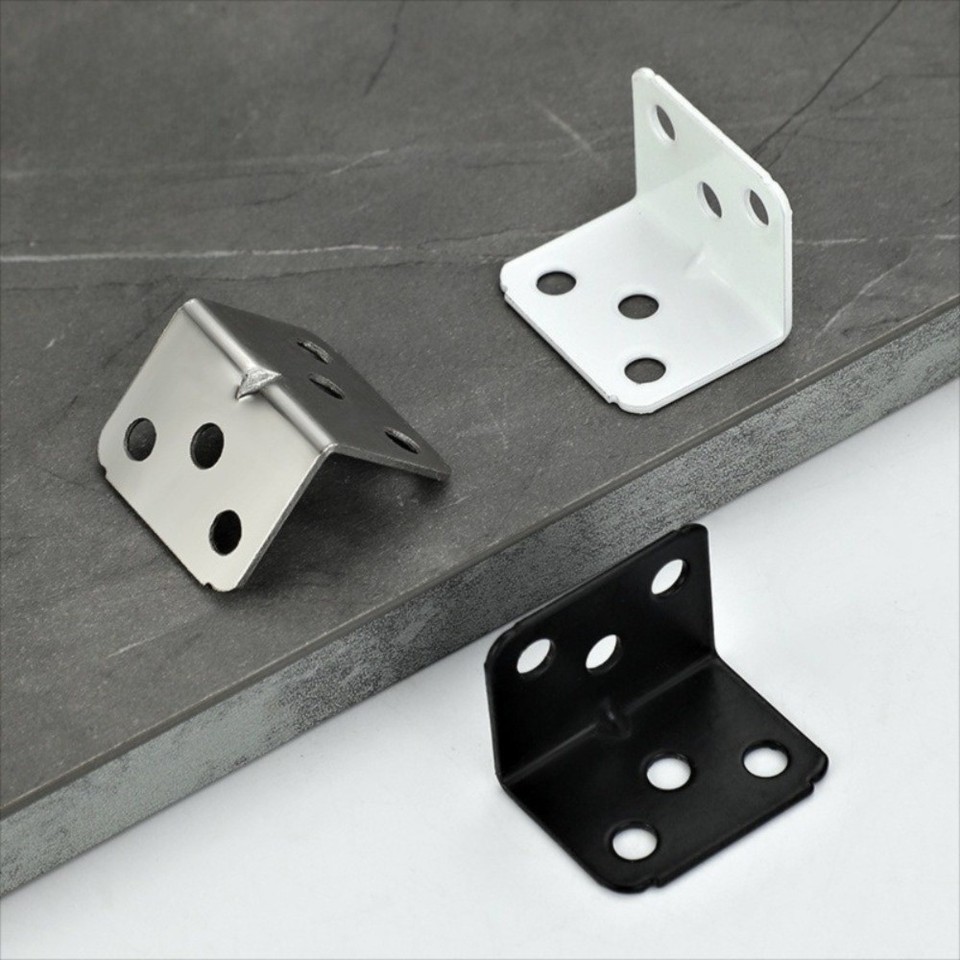 10PCS L-Shaped Metal Angle Bracket Wall Mount Shelf Bracket Cabinet ...