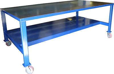 2 Tier Steel Frame Heavy Duty Industrial Workshop Table | eBay UK