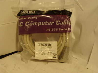 Black box RS-232 DB9 null Modem cable female to female | eBay