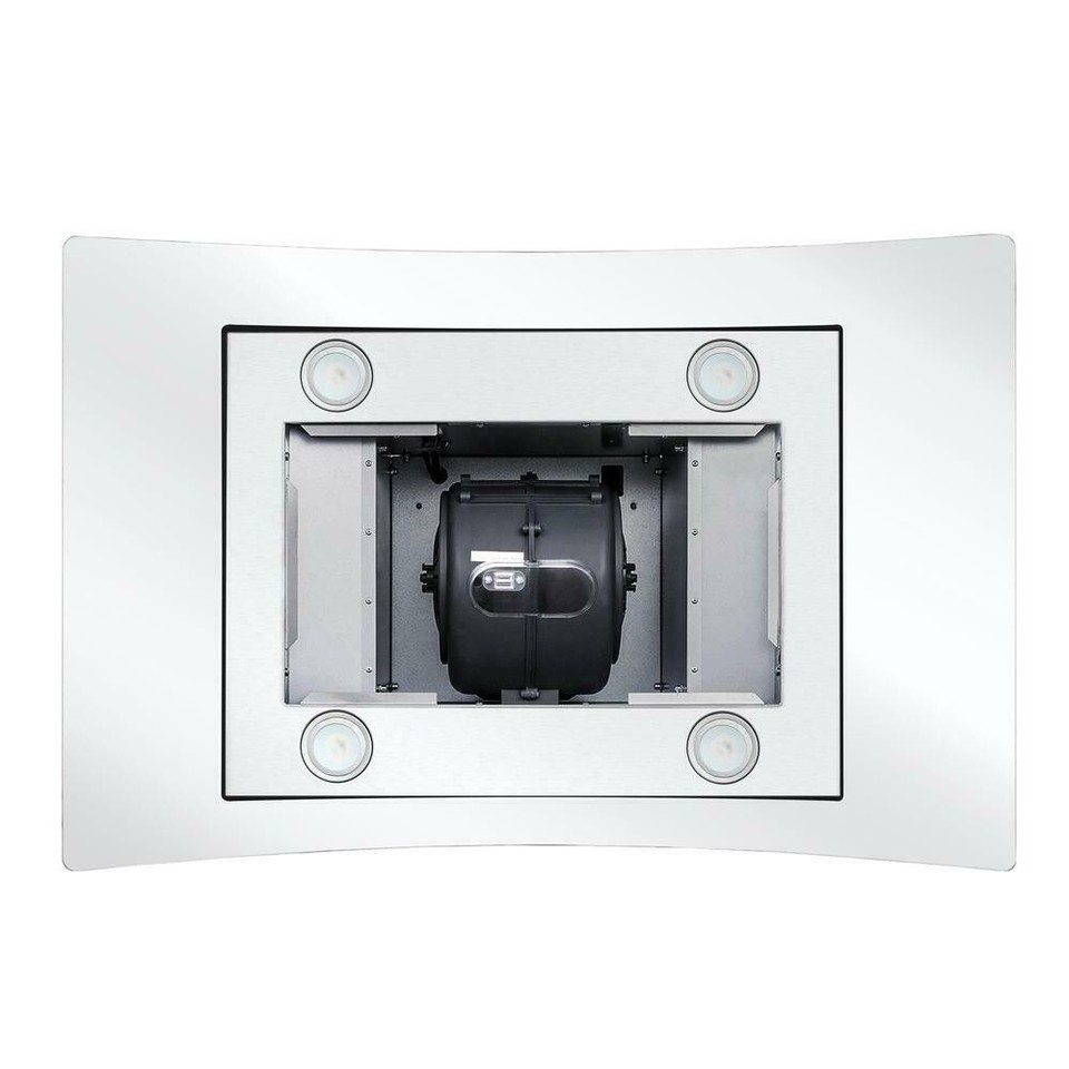 900CFM 30 inch Island Mount Range Hood Tempered Glass Button Control w ...