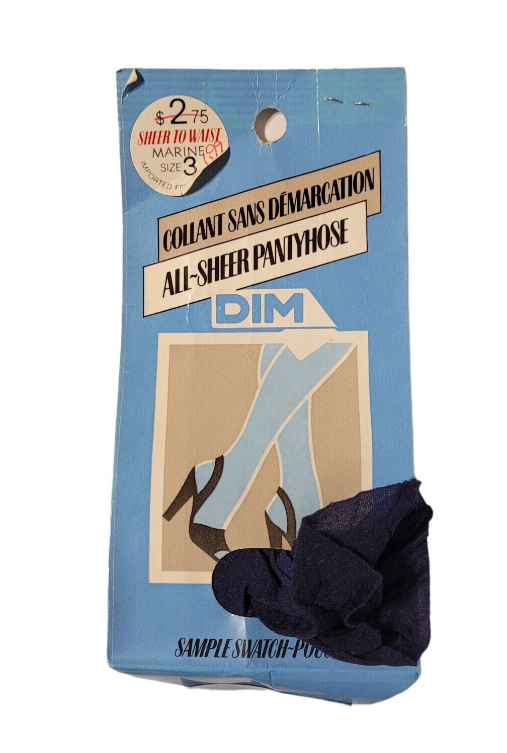 Vintage NOS DIM All Sheer Pantyhose Marine Navy Blue … - Gem