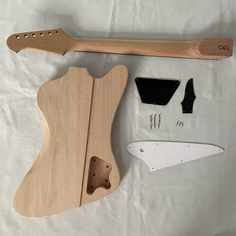 Factory Unfinished Left Handness Electric Guitar Body&Neck Mahogany ...