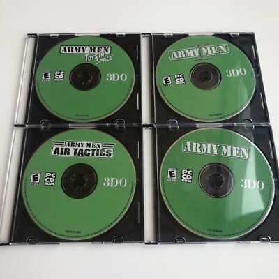 Army Men Value 4 PC CD-ROM Games Army Men, Army Men 2, Air Tactics Toys ...