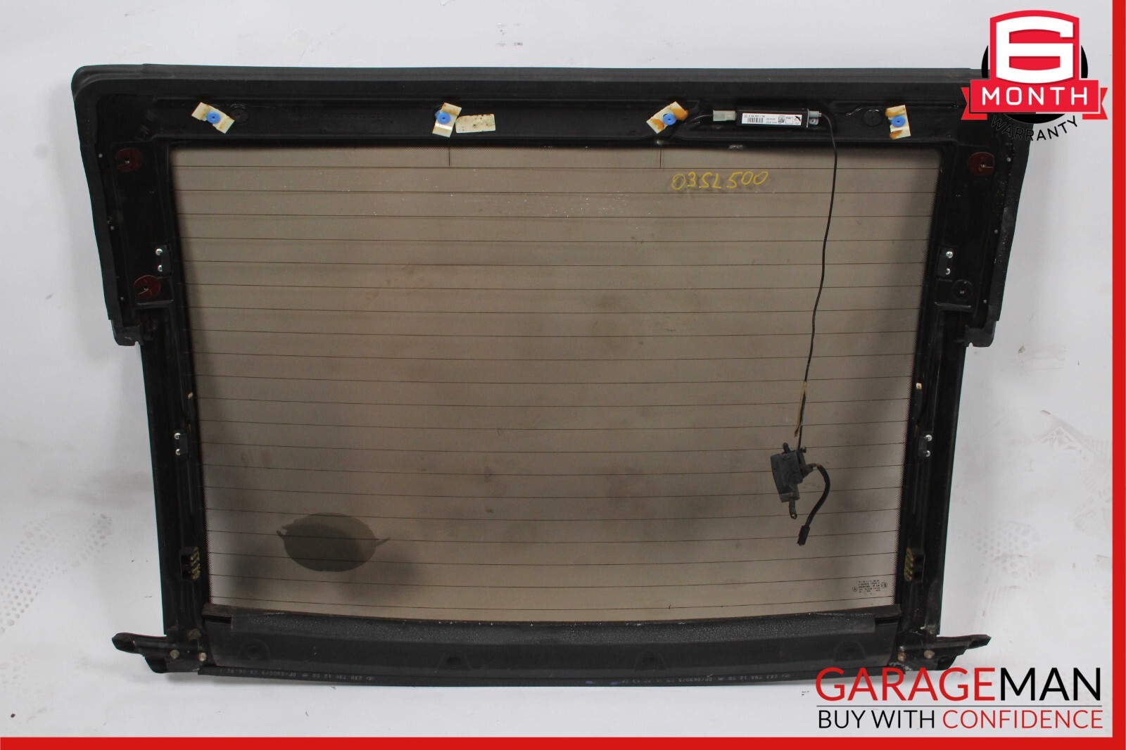 03-11 Mercedes R230 SL500 SL600 Rear Back Windshield Window Glass Black ...