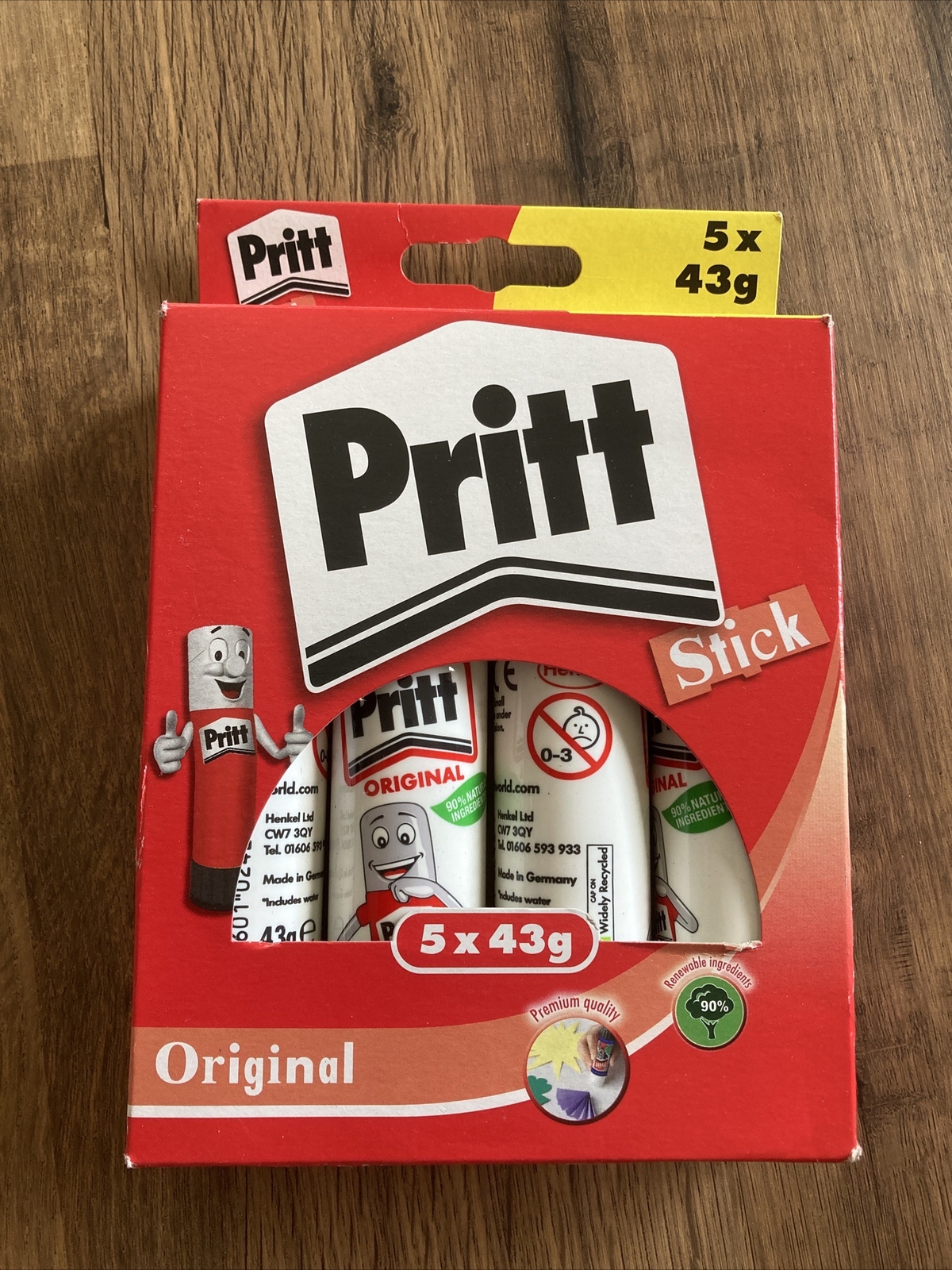 Henkel Original 43g( LARGE)PRITT Glue Stick,Solvent Free,Acid Free( BOX ...