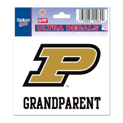 PURDUE Boilermakers GRANDPARENT Vinyl Decal #1 Block P Logo Car Window ...