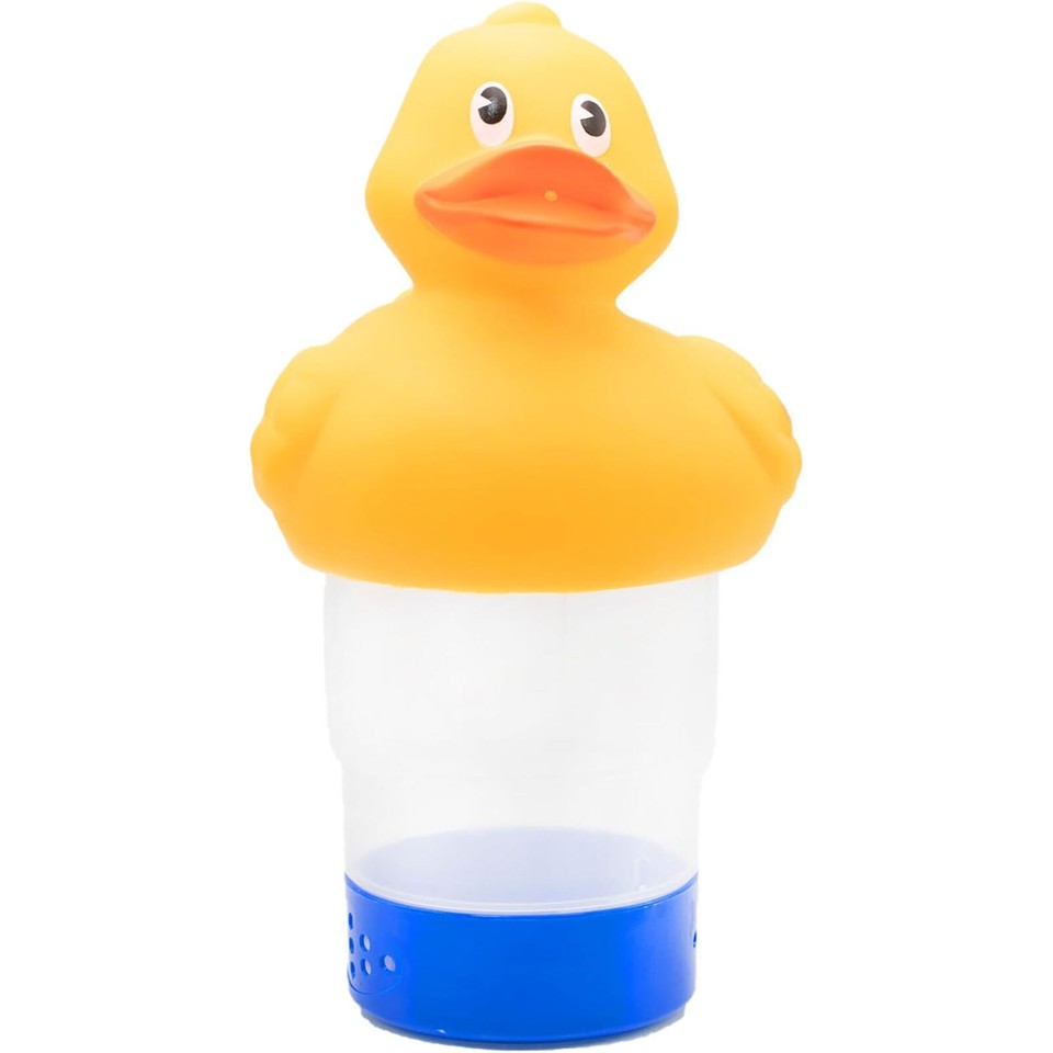 Pool Chlorine Floater Dispenser (Yellow Duck) Fit 1 and 3 Inch Tablets ...