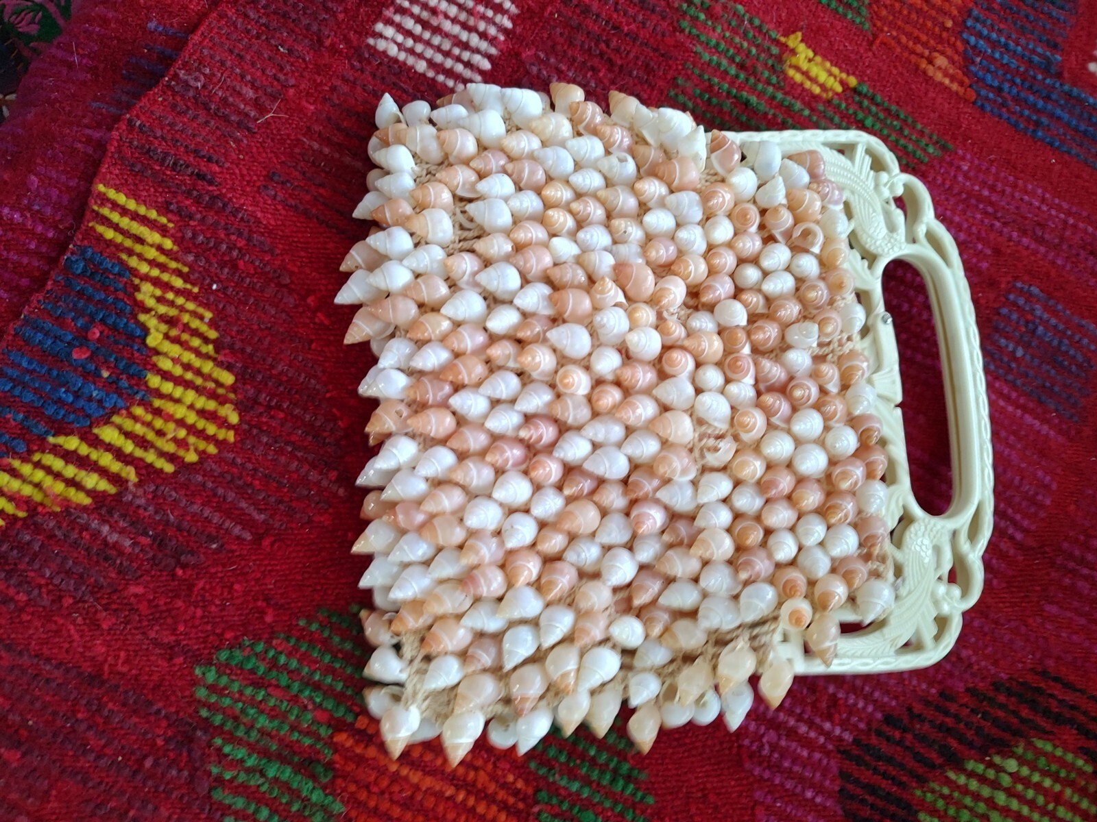 vintage shell purse, 1930's, Satin Lining, Plastic Ty… - Gem