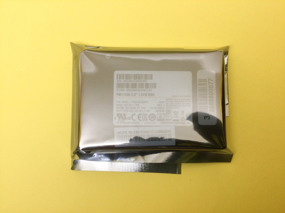 Samsung PM1725b 1.6TB PCIe 3.0 x4 NVMe U.2 2.5" SSD MZ-WLL1T6B ...