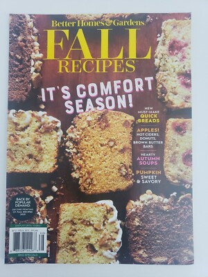Fall Recipes Better Homes & Gardens November 2021 Magazine Quick Breads ...