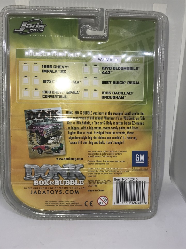 Jada Toys Donk Box & Bubble 1:64 Scale 96 Chevy Impala SS Collector ...