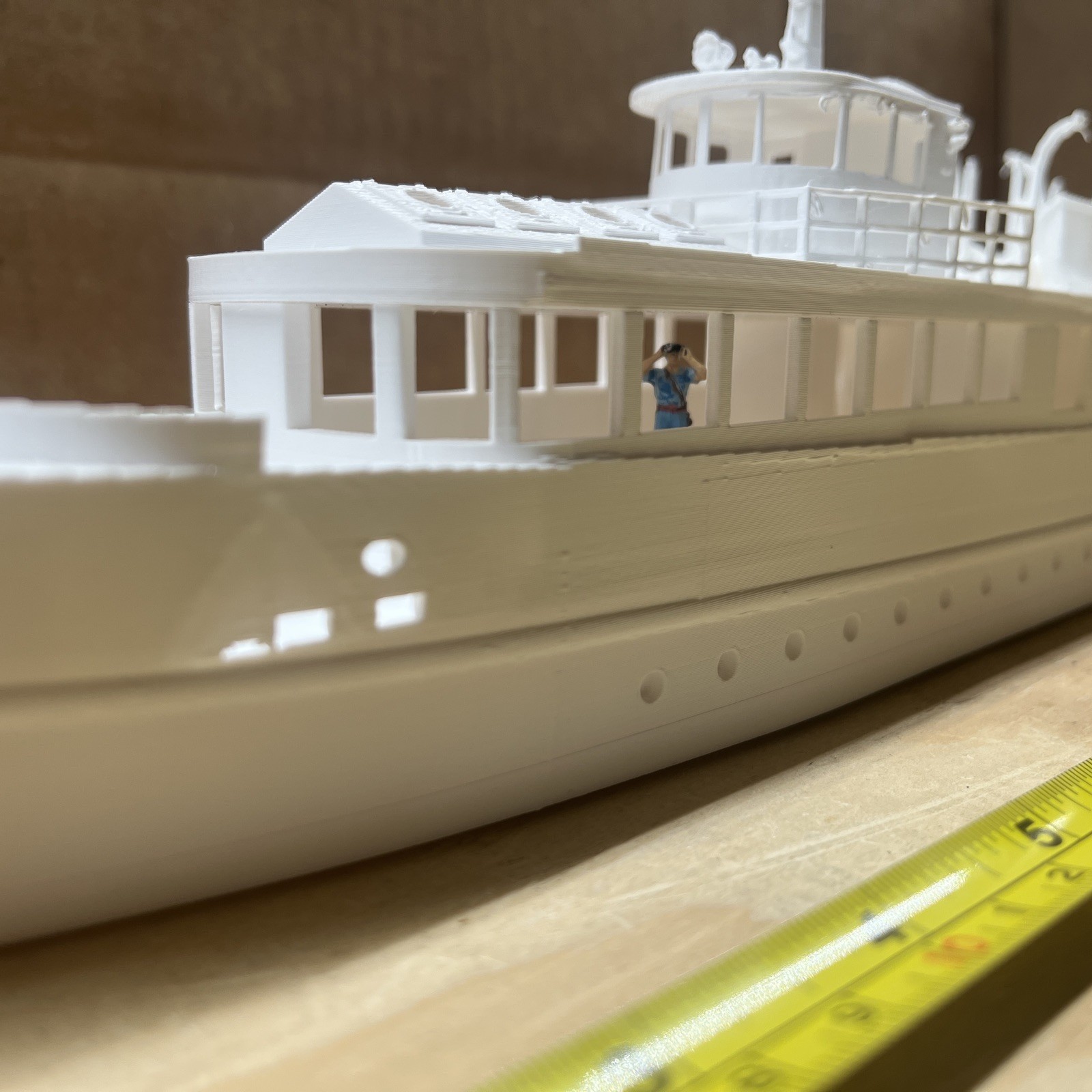 unpainted But Built Ho Scale Small Passenger Ship. 16” Long. Can Detail ...