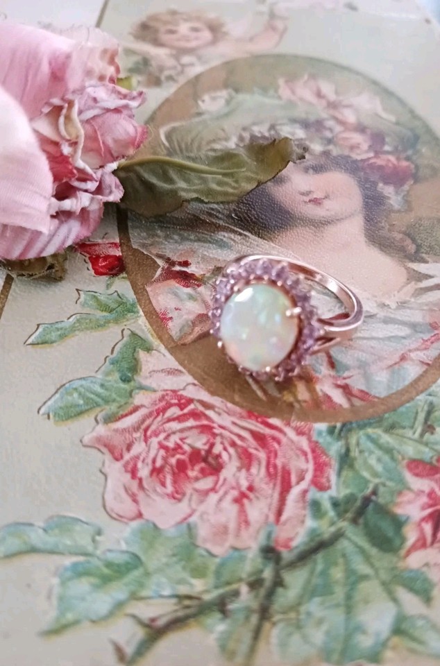 JTV,HUGE Ethiopian Opal. Halo Of COLOR SHIFT GARNET, 14K R.G. OVER ...