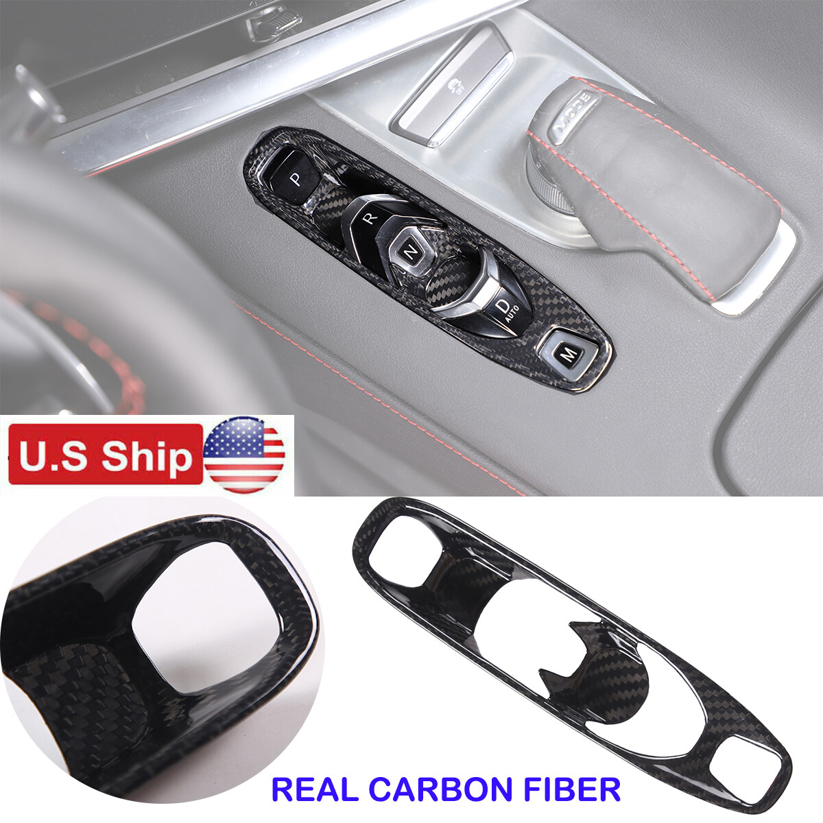 Carbon Fiber Gear Shift Transmission Control Cover For C8 Corvette Z06 ...