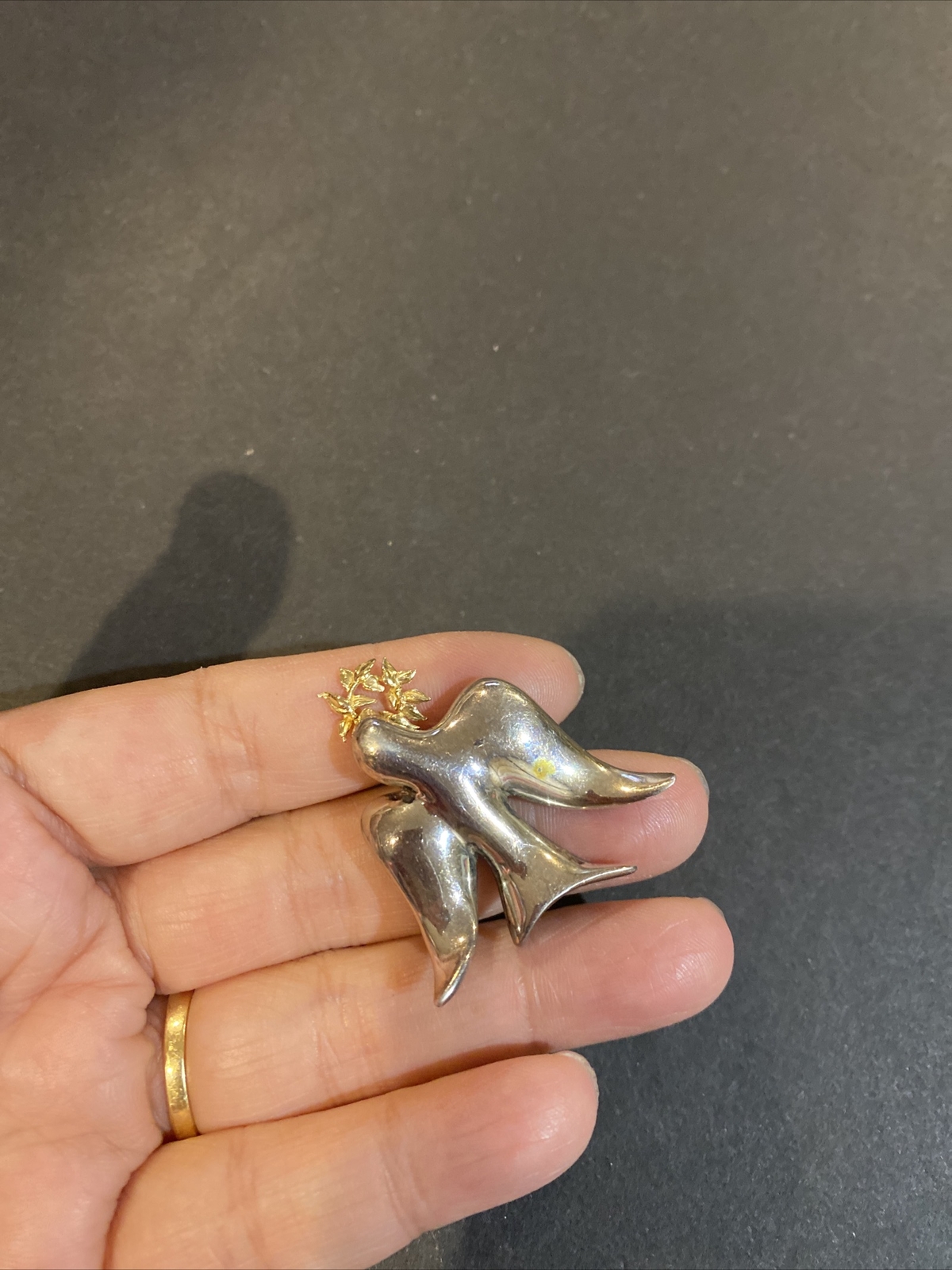 Vintage BALLOU- Signed BAB Sterling Silver & 14k Gold… - Gem