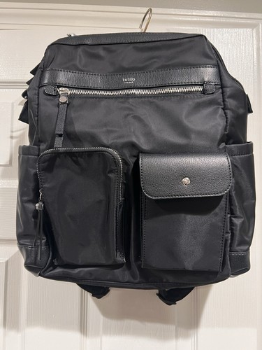 Tutilo New York Backpack - Black Leather & Nylon | eBay