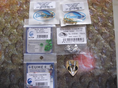 Eumer Packs of 10 Fly Tying Medium or Large Tungsten Salmon Tube Fly ...