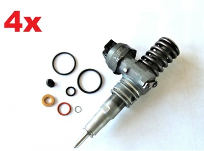 4x Pompe - Injecteur Unité 038130073AJ 0986441556 0414720037 Pour Audi ...