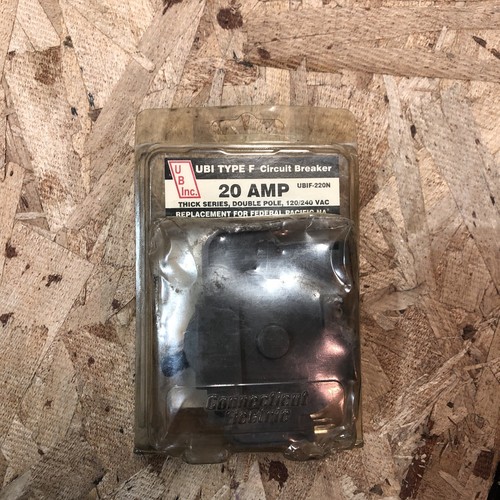 federal pacific Circuit Breaker UBIF-0220N 20 Amp Double Pole 120/240 ...