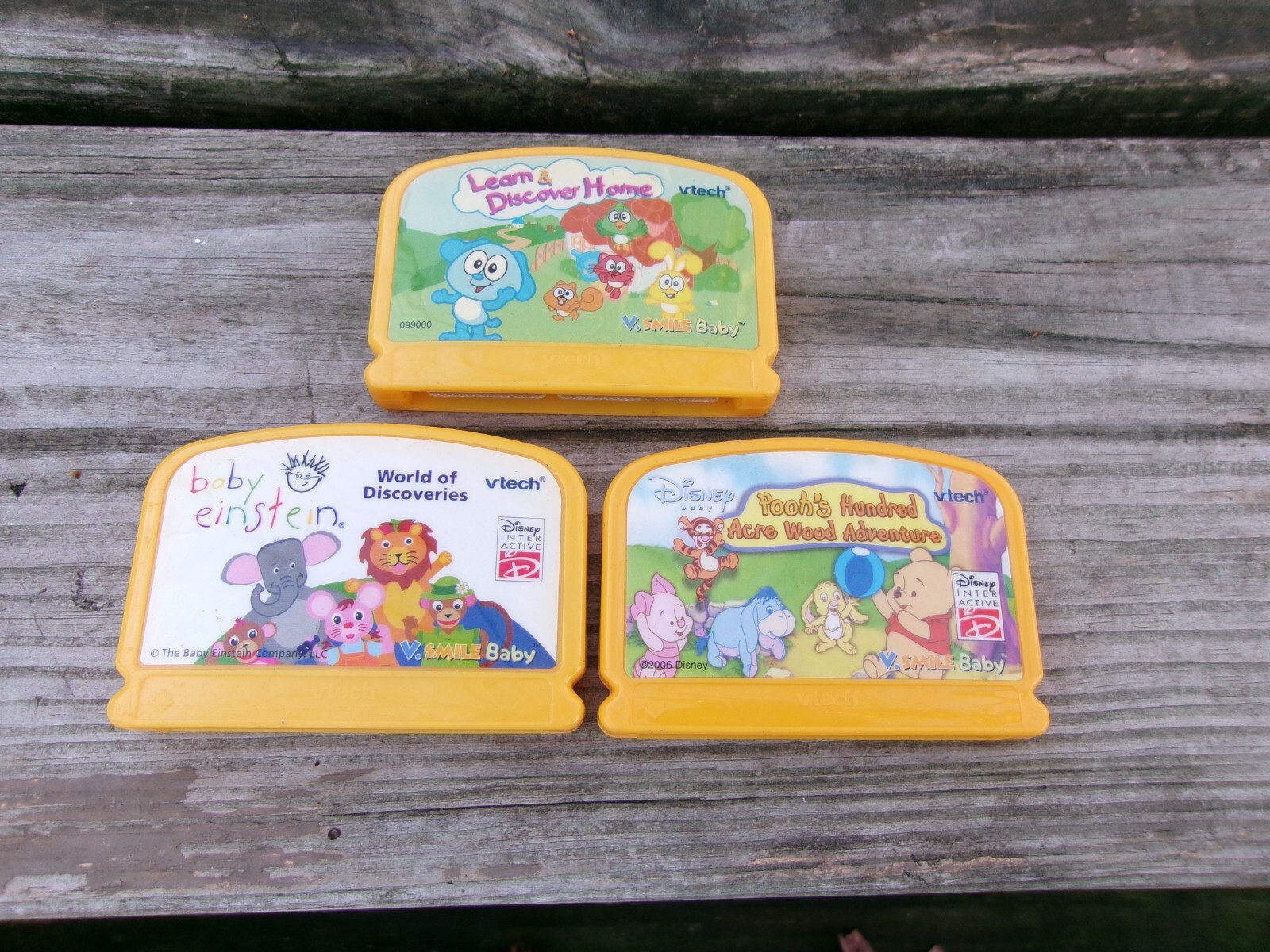 Vtech V.Smile Baby Game Cartridges Lot of 3: Pooh/Baby Einstein/Learn ...