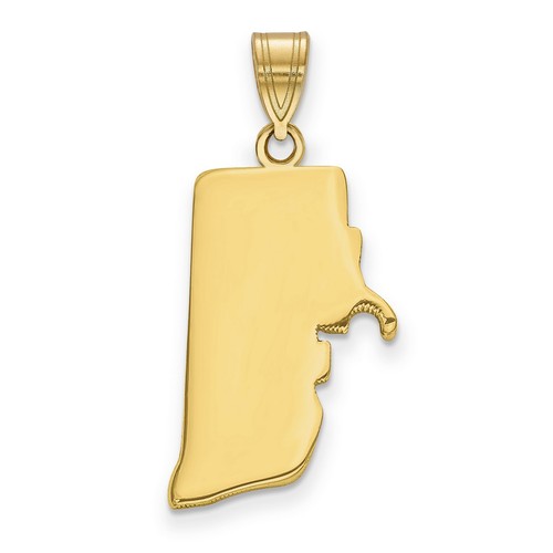 14k Yellow Gold Rhode Island State Charm Pendant | eBay