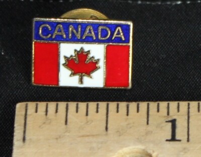 CANADA FLAG ENAMEL LAPEL PIN RED CANADIAN MAPLE LEAF TIE TACK BADGE ...