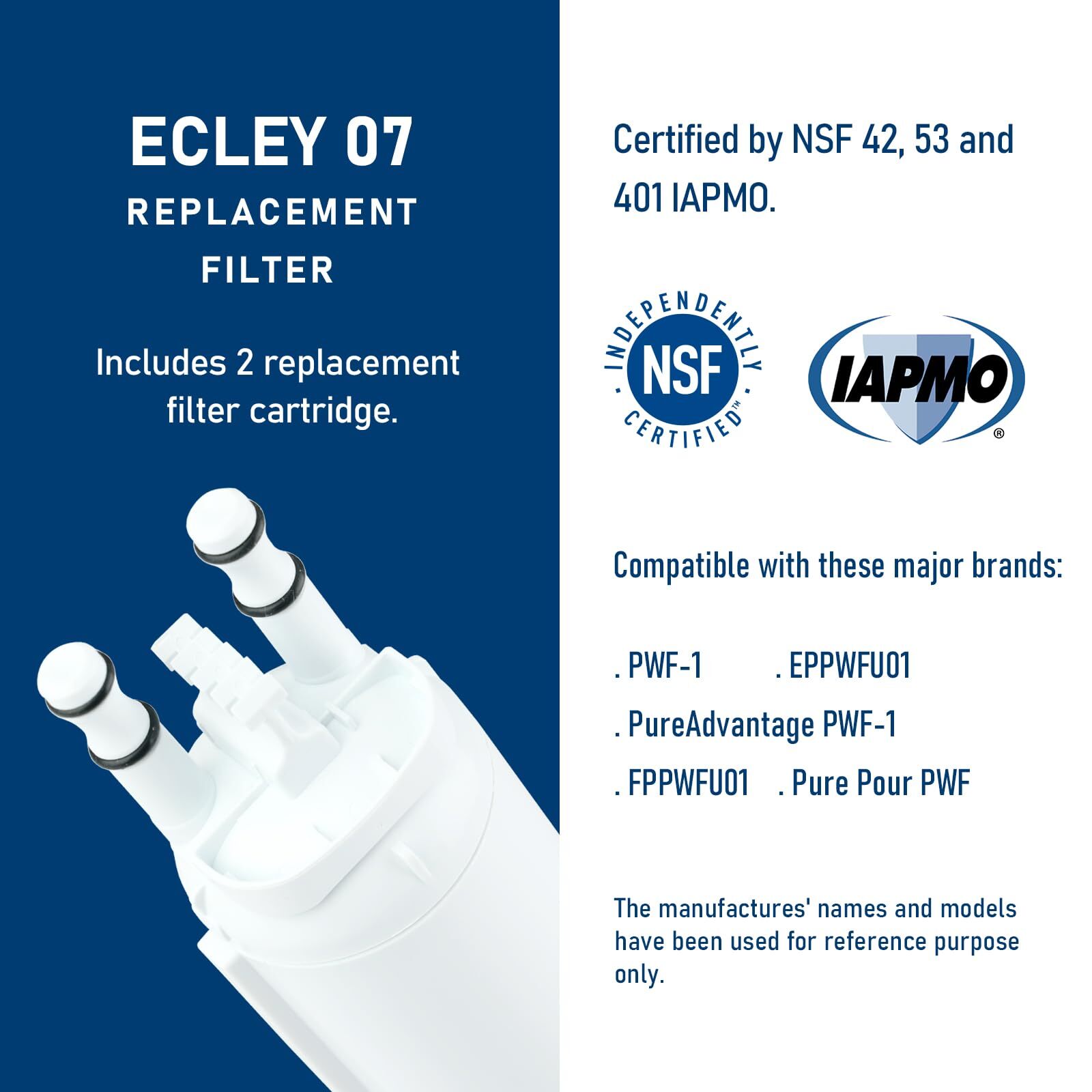 1-4Pcs Water Filter Compatible with Frigidaire FPPWFU01 PWF-1 Water ...