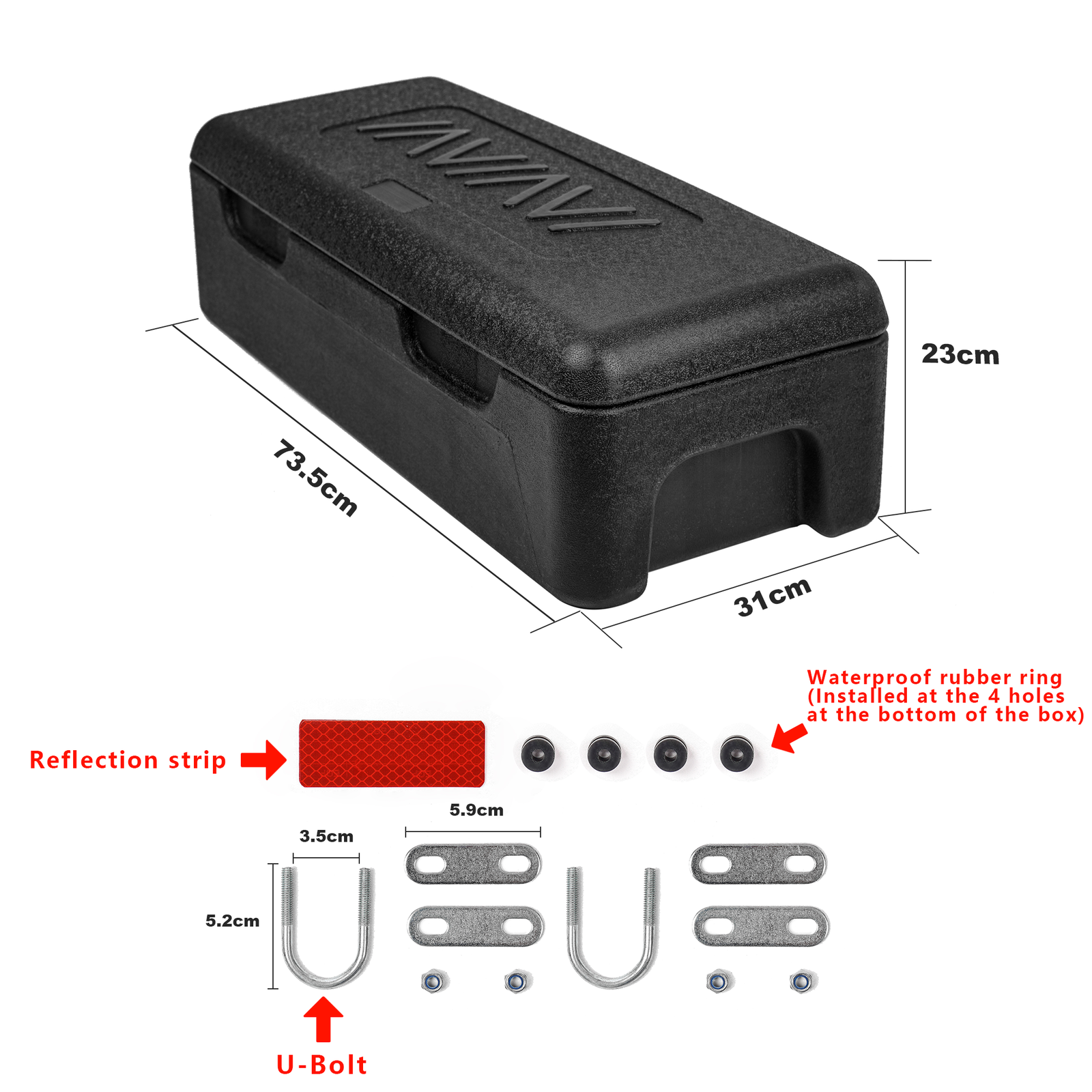 Universal ATV Rack Front Basket UTV Rear Cargo Storage box Trunk ...