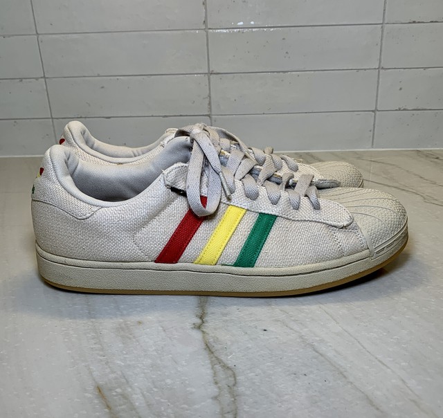 Size 12 - adidas Superstar 2 Hemp Rasta White 2016 for sale online | eBay