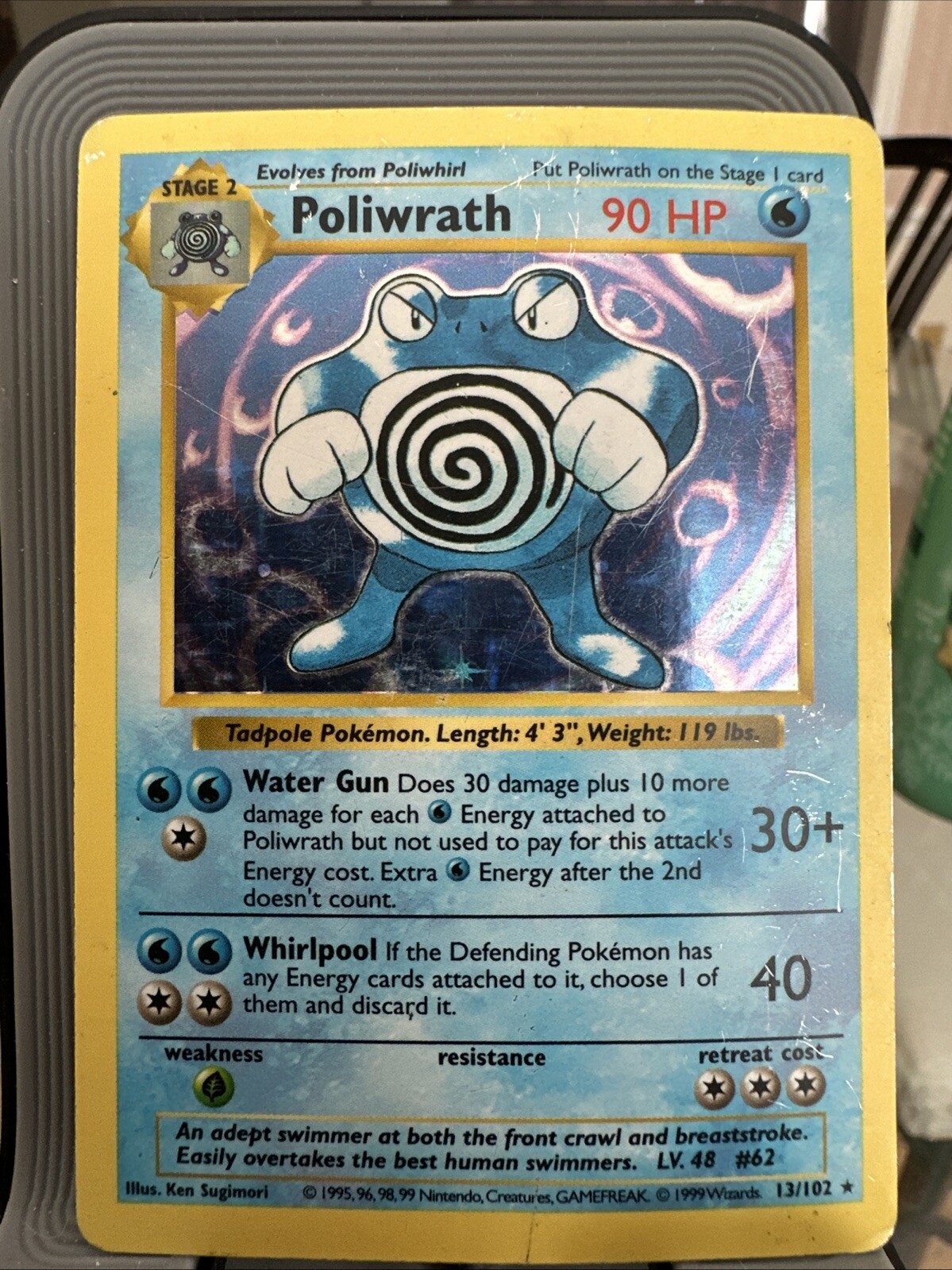 Pokemon Card - Poliwrath - Base Set (Shadowless) 13/102 / Holo Rare | eBay