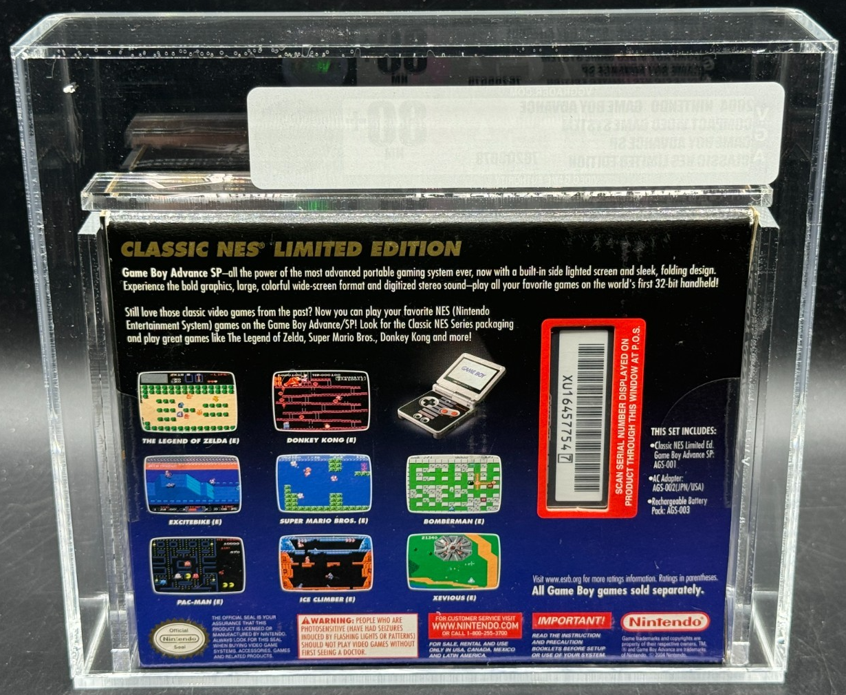 Nintendo Game Boy Advanced SP Handheld Console Classic NES Edition 80 ...