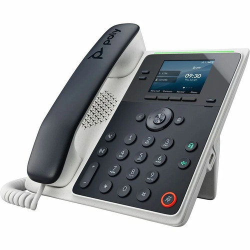 Poly Edge E100 IP Phone – 2-Line, PoE-enabled, USB-C, Antimicrobial ...