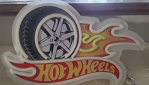 Hot Wheels LED Neon Sign Light Lamp Bar Garage WINDOW DISPLAY Decor NEW ...