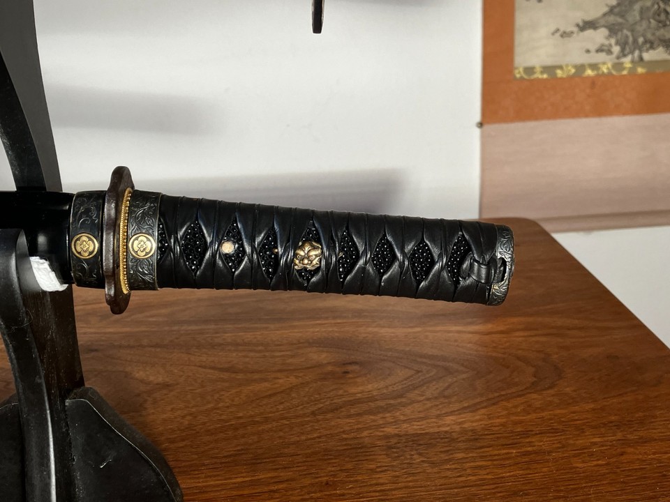 Unique Mokkou Kamon (Clan Crest ) Shinken Kazari Tachi ( Display/Art ...