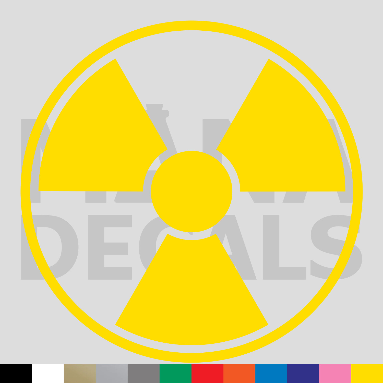Radioactive Symbol Vinyl Die Cut Decal Sticker - Radiation Danger ...